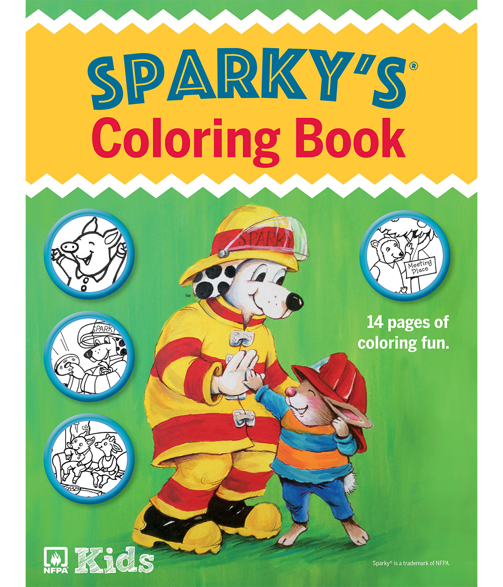 sparky fire dog coloring pages
